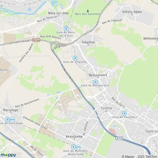 Map Bessancourt: map of Bessancourt (95550) and practical information