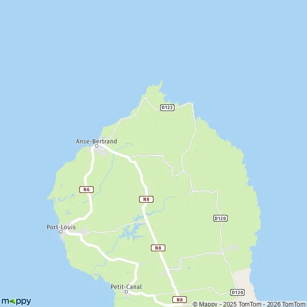 Map Anse-Bertrand: map of Anse-Bertrand (97121) and practical information