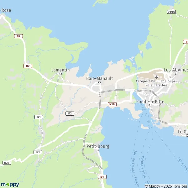 Map Baie-Mahault: map of Baie-Mahault (97122) and practical information