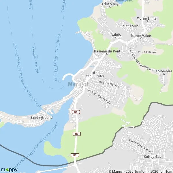 Map Marigot: map of Marigot, 97150 Saint Martin and practical information