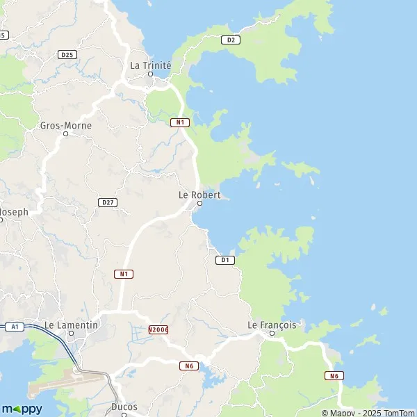 Map Le Robert: map of Le Robert (97231) and practical information