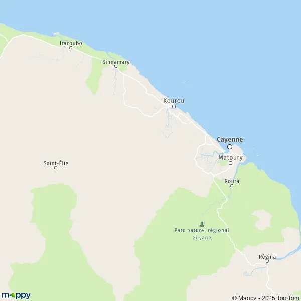 Map Kourou: map of Kourou (97310) and practical information
