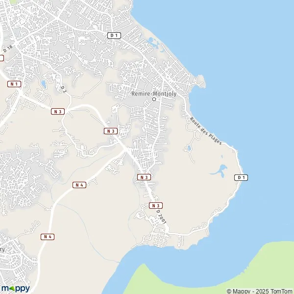 Map Remire-Montjoly: map of Remire-Montjoly (97354) and practical ...