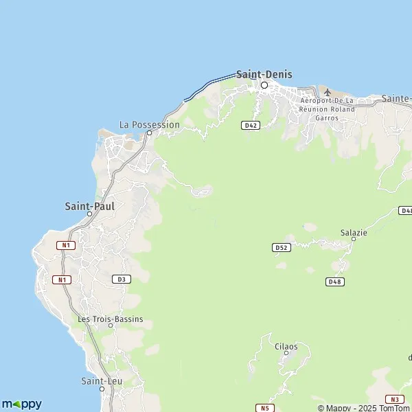 Map La Possession: map of La Possession (97419) and practical information