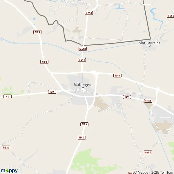 Map Maldegem: map of Maldegem (9900) and practical information