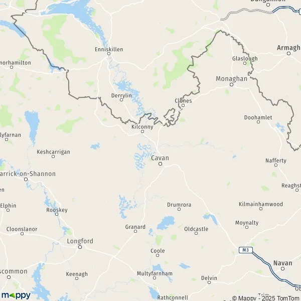 Map Cavan: map of Cavan (A82) and practical information