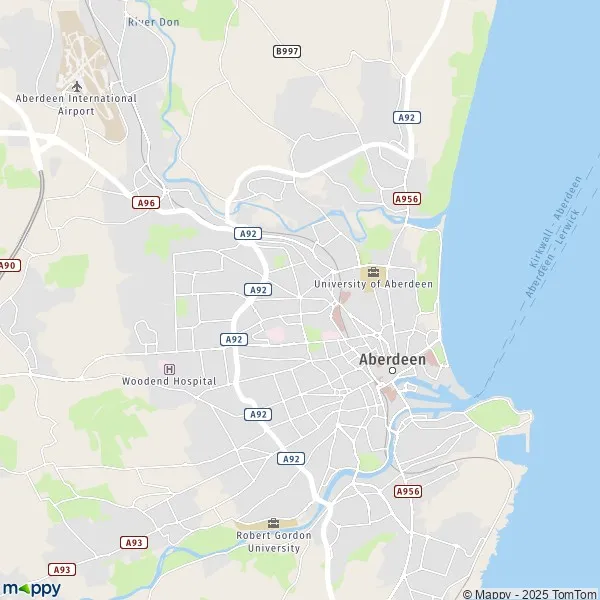 Map Aberdeen: map of Aberdeen (AB11 5) and practical information