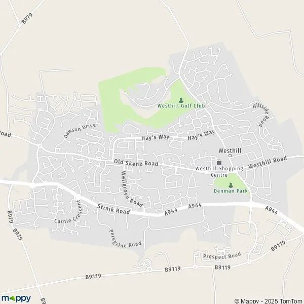 Map Westhill: map of Westhill, Aberdeenshire AB32 6 and practical ...