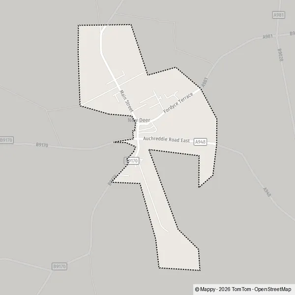 Map New Deer: map of New Deer, Aberdeenshire AB53 6 and practical ...