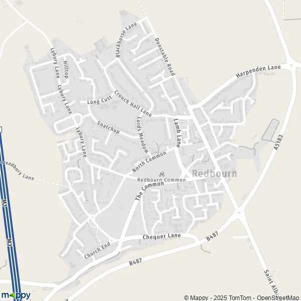 Map Redbourn: map of Redbourn, Saint Albans AL3 7 and practical information