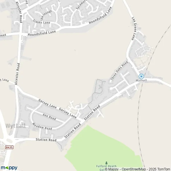 Map Wythall: map of Wythall (Railway Station), Bromsgrove B47 6HE and ...
