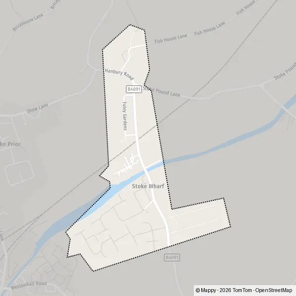 Map Stoke Wharf: map of Stoke Wharf, Bromsgrove B60 4 and practical ...