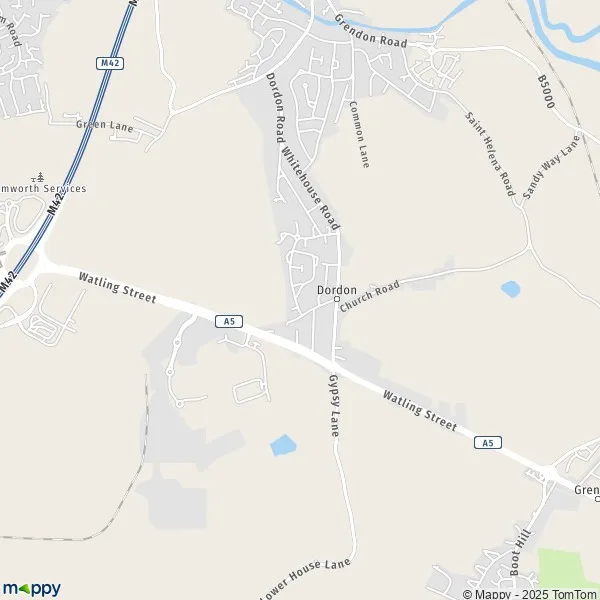 Map Dordon: map of Dordon, North Warwickshire B78 1 and practical ...