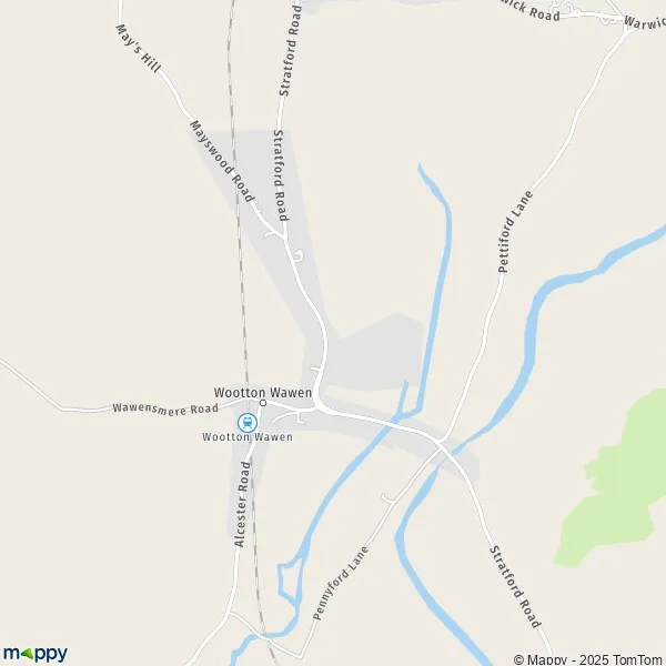 Map Wootton Wawen: map of Wootton Wawen, Stratford-Upon-Avon B95 6 and ...