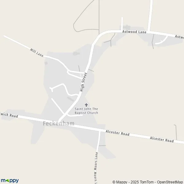 Map Feckenham: map of Feckenham, Redditch B96 6 and practical information