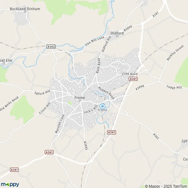 Map Frome: map of Frome, South Somerset BA11 1 and practical information