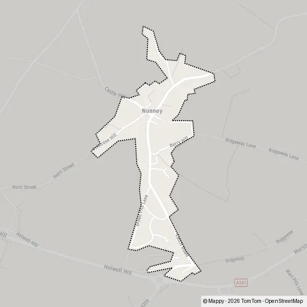 Map Nunney: map of Nunney, South Somerset BA11 4 and practical information