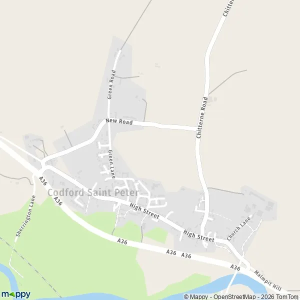 Map Codford Saint Peter: map of Codford Saint Peter, Wiltshire BA12 0 ...