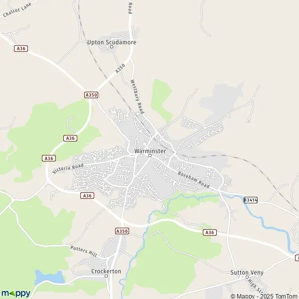 Map Warminster: map of Warminster, Wiltshire BA12 9 and practical ...