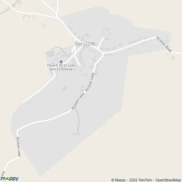 Map Priston: map of Priston, Bath and North East Somerset BA2 9 and ...