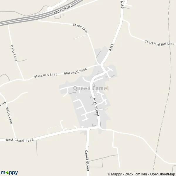 Map Queen Camel: map of Queen Camel, South Somerset BA22 7 and ...