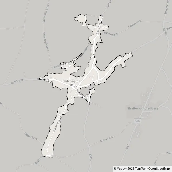 Map Chilcompton: map of Chilcompton, South Somerset BA3 4 and practical ...