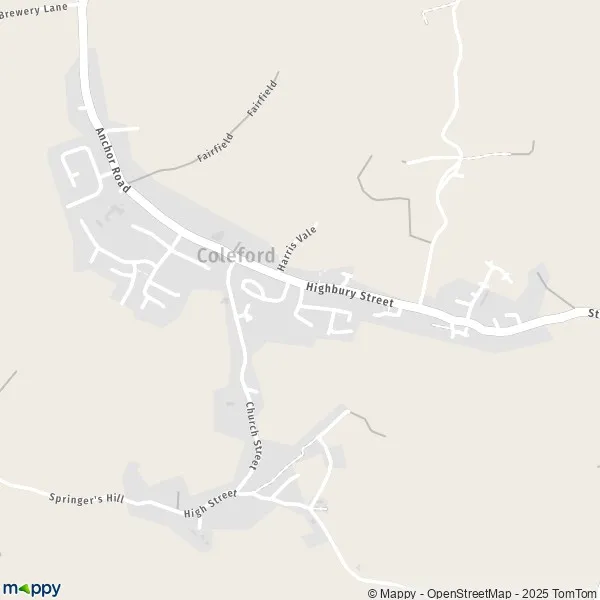 Map Coleford: map of Coleford, South Somerset BA3 5 and practical ...