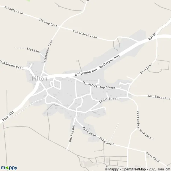 Map Pilton: map of Pilton, South Somerset BA4 4 and practical information