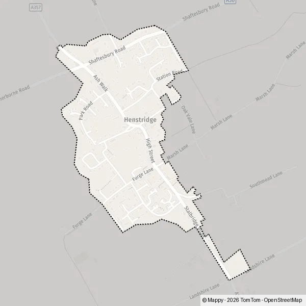 Map Henstridge: map of Henstridge, South Somerset BA8 0 and practical ...