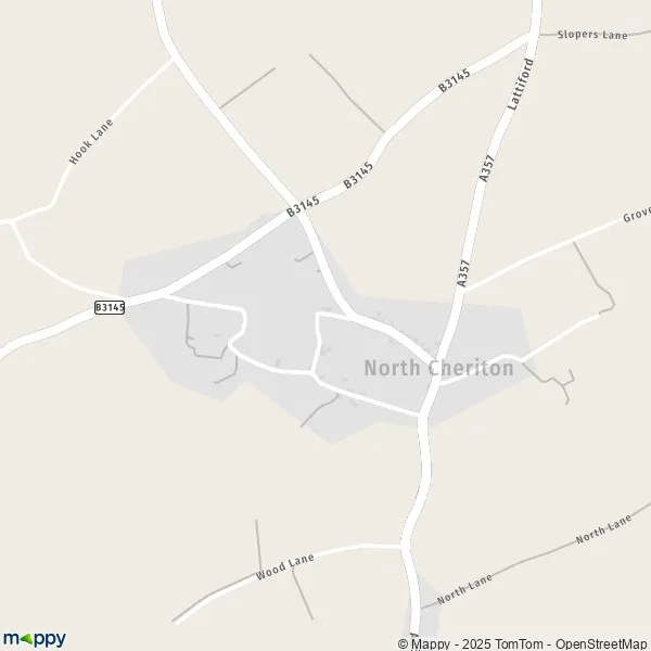 Map North Cheriton: map of North Cheriton, South Somerset BA8 0 and ...