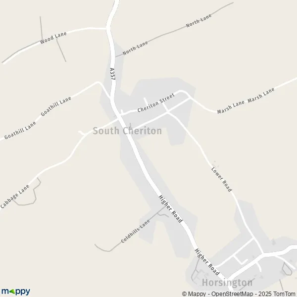 Map South Cheriton: map of South Cheriton, South Somerset BA8 0 and ...