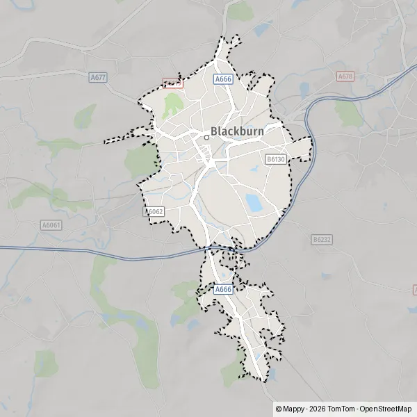 Map Blackburn: map of Blackburn, Blackburn with Darwen BB1 7 and ...