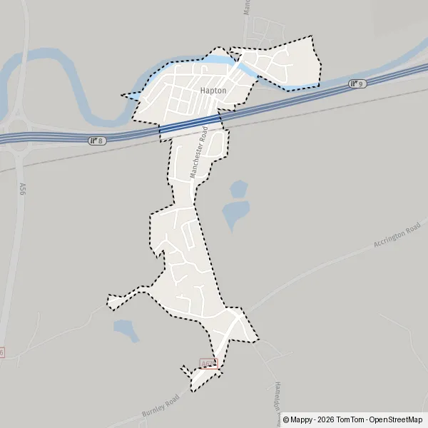 Map Hapton: map of Hapton, Burnley BB12 7 and practical information