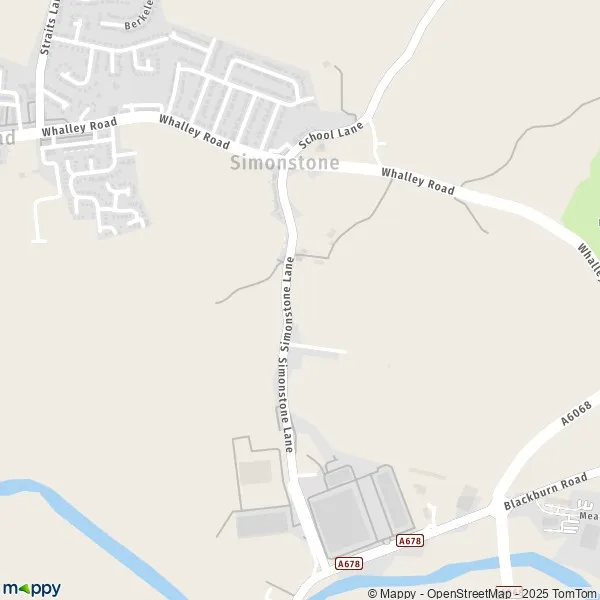 Map Simonstone: map of Simonstone, Ribble Valley BB12 7 and practical ...