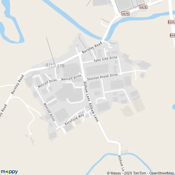 Map Altham: map of Altham, Hyndburn BB5 5 and practical information