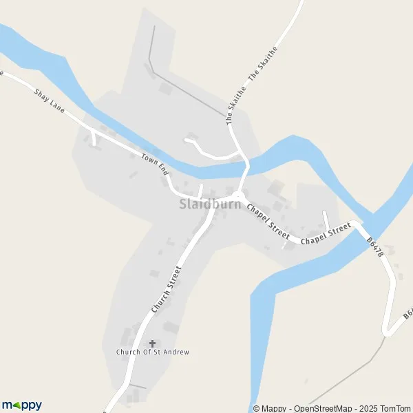 Map Slaidburn: map of Slaidburn, Ribble Valley BB7 3 and practical ...