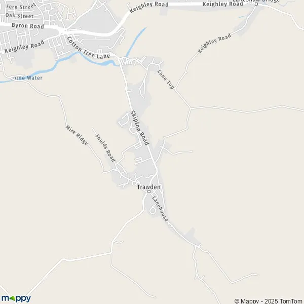 Map Trawden: map of Trawden, Pendle BB8 8 and practical information