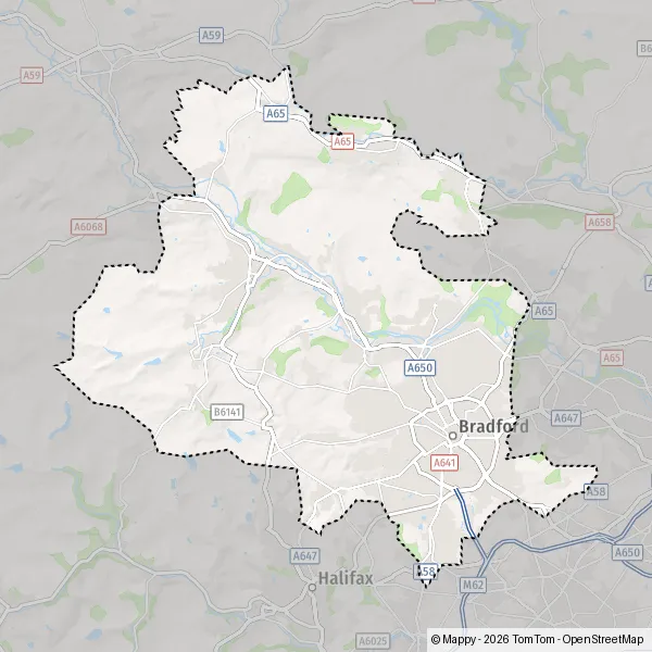 Map Bradford: map of Bradford (BD1 1) and practical information