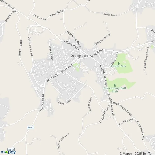 Map Queensbury: map of Queensbury, Bradford BD13 2 and practical ...