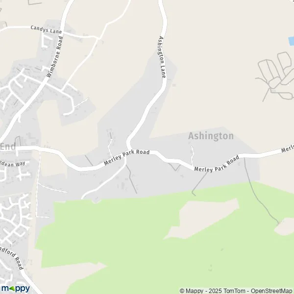 Map Ashington: map of Ashington, Bournemouth, Christchurch and Poole ...