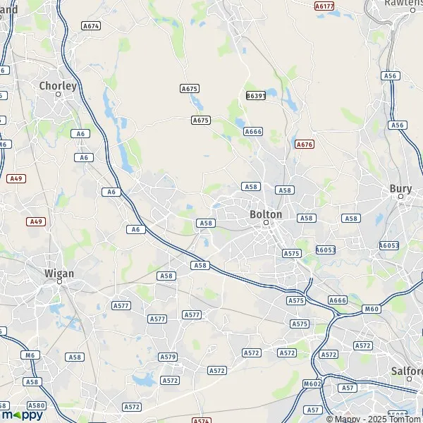 Map Bolton: map of Bolton (BL1 1) and practical information