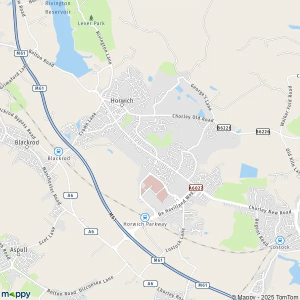 Map Horwich: map of Horwich, Bolton BL6 7 and practical information