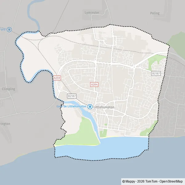 Map Littlehampton: map of Littlehampton, Arun BN17 5 and practical ...