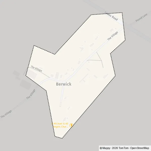 Map Berwick: map of Berwick, Wealden BN26 6 and practical information