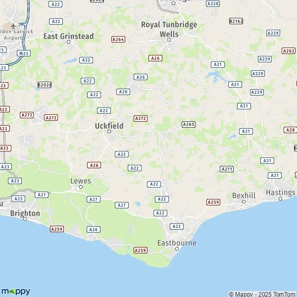 Map Wealden: map of Wealden (BN27 1) and practical information