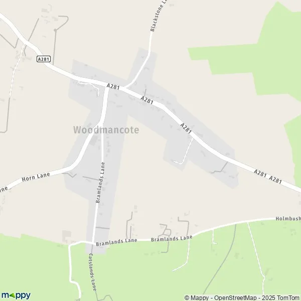 Map Woodmancote: map of Woodmancote, Horsham BN5 9 and practical ...