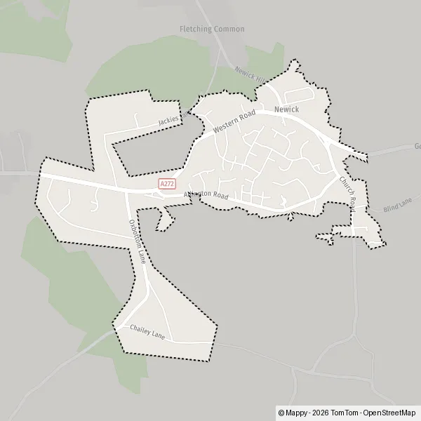 Map Newick: map of Newick, Lewes BN8 4 and practical information