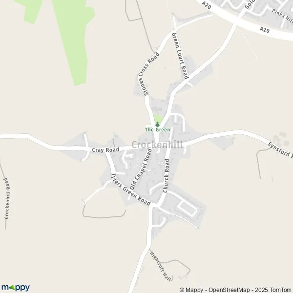 Map Crockenhill: map of Crockenhill, Sevenoaks BR8 8 and practical ...