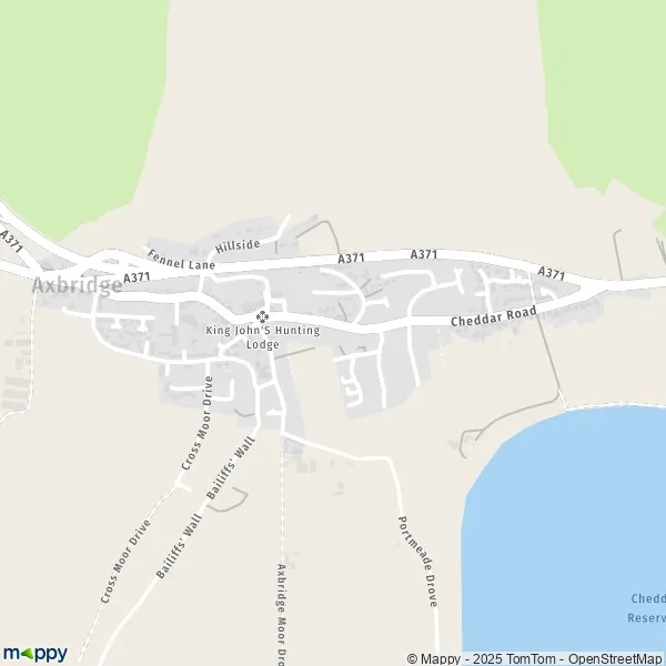 Map Axbridge: map of Axbridge, South Somerset BS26 2 and practical ...