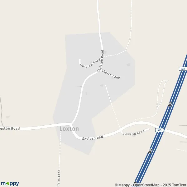 Map Loxton: map of Loxton, North Somerset BS26 2 and practical information